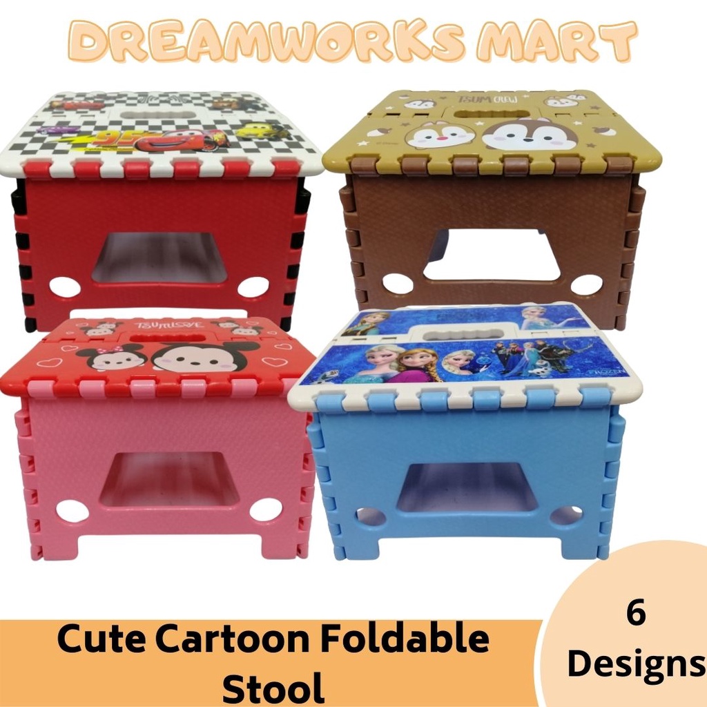 Cute Cartoon Foldable Stool chair hello kitty disney frozen | Shopee ...