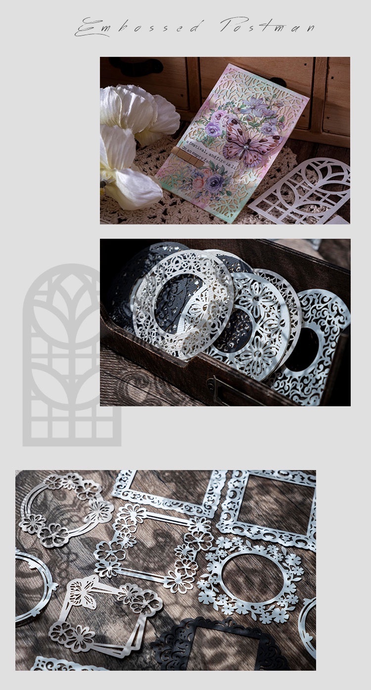 20pcs/lot vintage hollow material paper [embossed postman] for ...