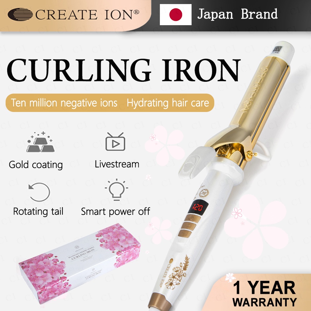 Japan Original CREATE ION BLOSSOM CHERRY SERIES Hair Curler Negative ...