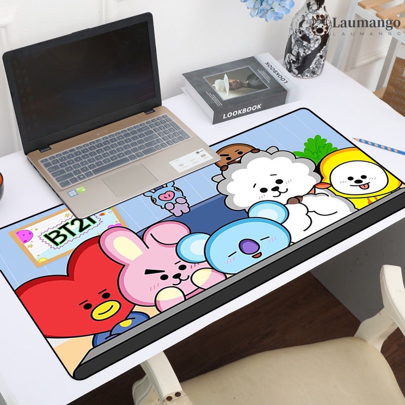 Cute Kpop-Bt21 Mouse Pad Gaming Desk Mat Computer Carpet Offices ...