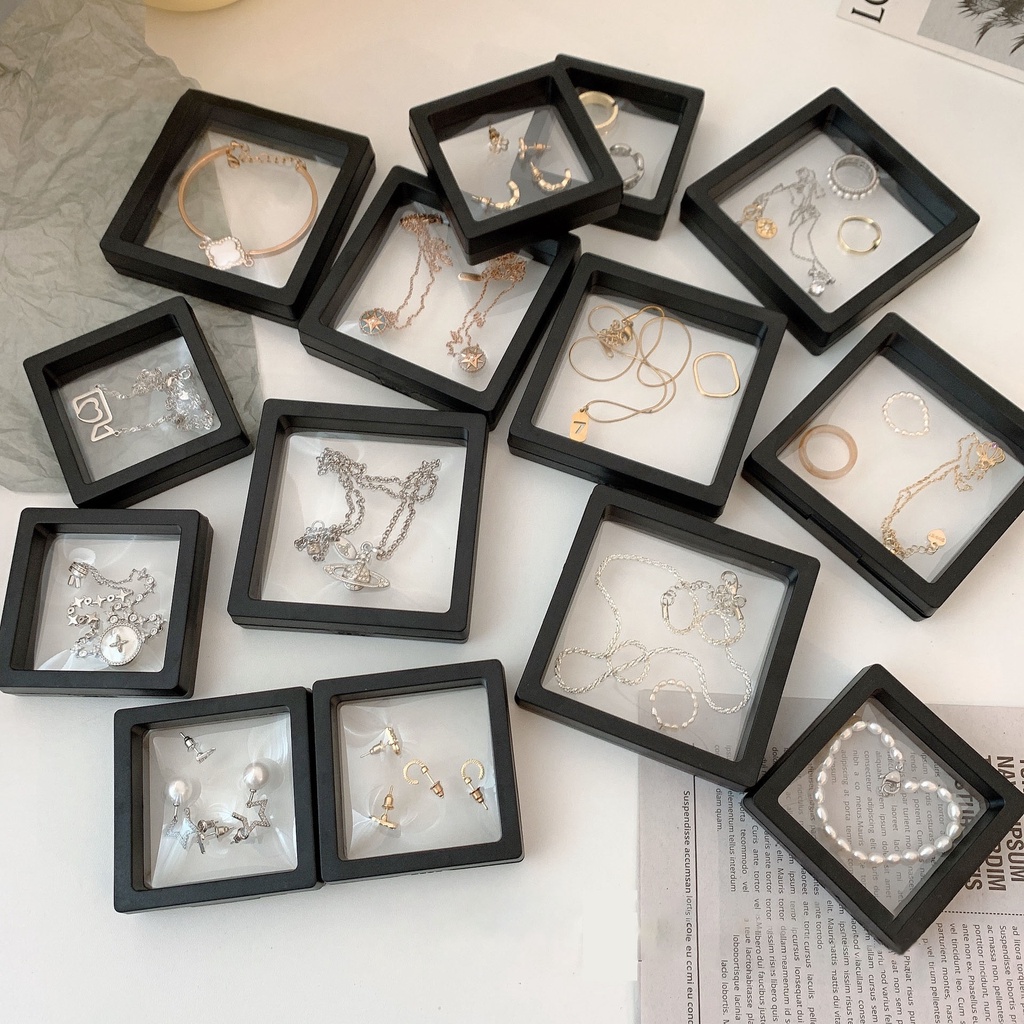1Pc PE PE Film Storage Box Ring Necklace Bracelet Earring Brooch ...