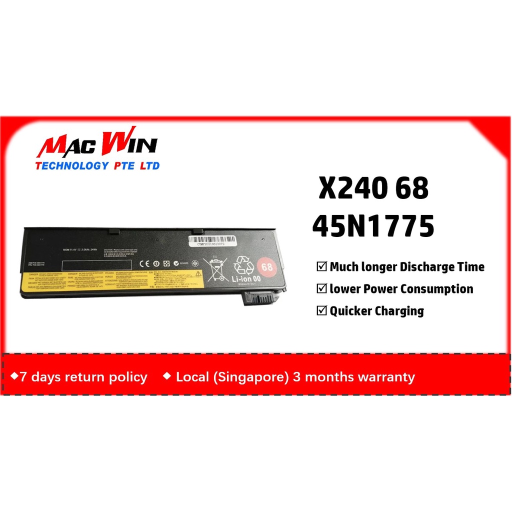 45N1775 45N1776 45N1126 68 Laptop Battery Replacement for Lenovo ...