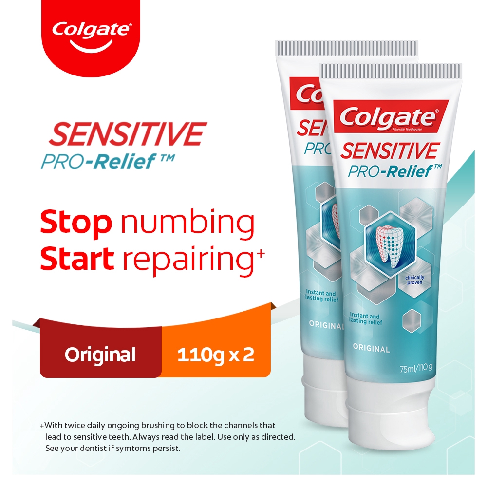 Colgate Sensitive Pro Relief Original Toothpaste 110g x 2 Valuepack ...
