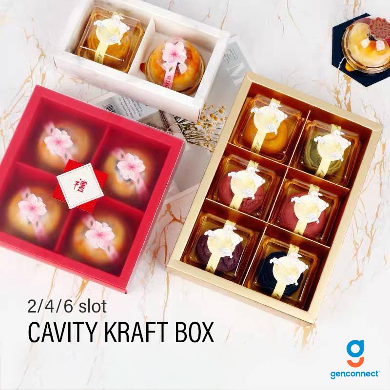 Mooncake Box | Festive Kraft Cavity Boxes | Hari Raya Gift Box ...