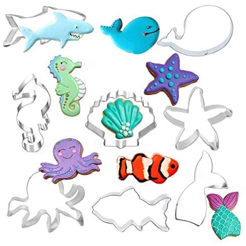 FANGLELAND Under The Sea Creatures Cookie Cutter Set - 8 Pack Biscuit ...