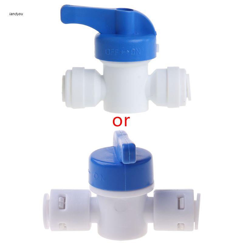 Ball Valve 6mm 1/4" Tube OD Port Plastic Water System Loop Connector ...
