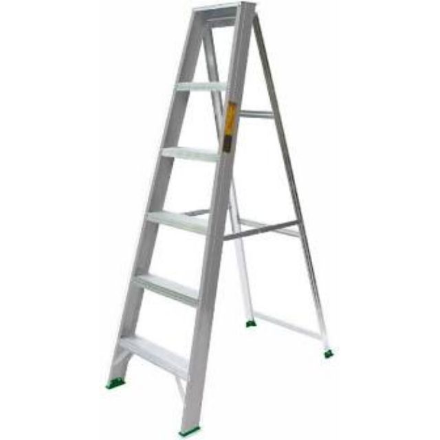 [HEAVY DUTY] 6 steps aluminium single sided ladder / tangga 6 step ...