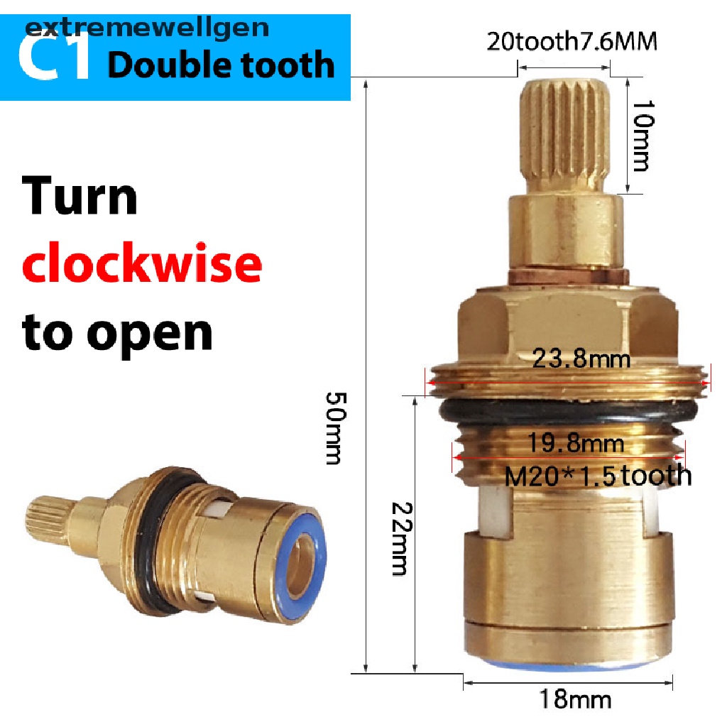 [extremewellgen] 2 Pcs Faucet Cartridge 1/2" Water Mixer Inner Tap BSP ...