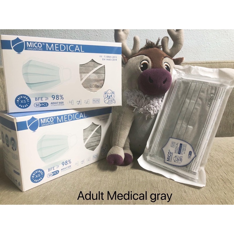 [SG BRAND]MICO Adult 3ply Medical Surgical Disposable Face Mask 10pcs ...