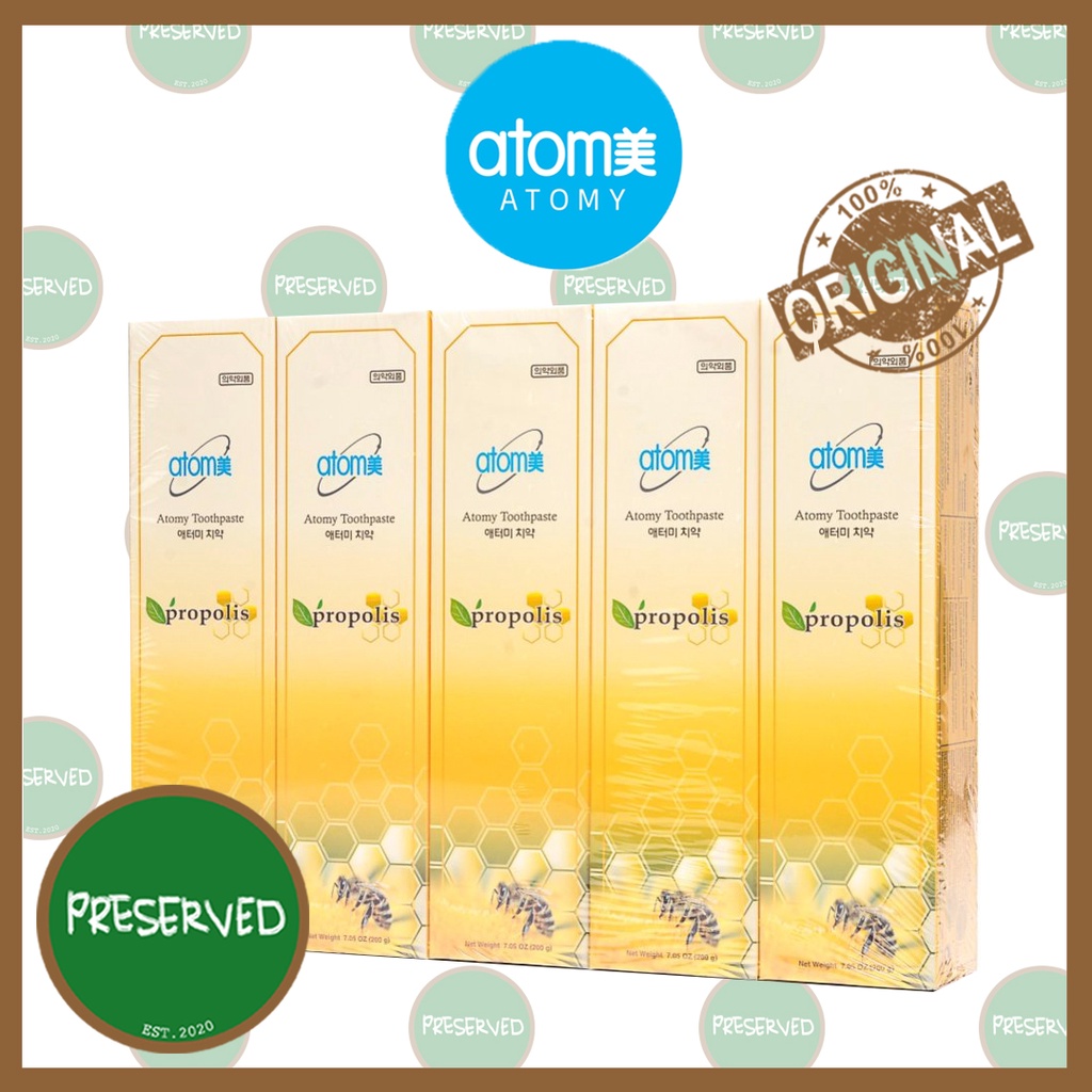 Atomy Toothpaste with Green Tea and Honey (5 BOXES x 200g) | Shopee ...