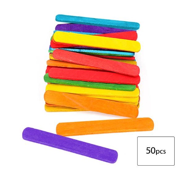 50 Pcs Jumbo Ice Cream Stick 150 x 18mm Wooden Popsicle Stick Plain ...