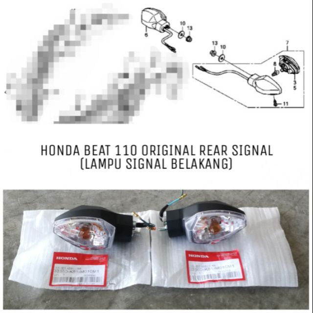 HONDA BEAT 110 ORIGINAL REAR SIGNAL SET(L&R) | Shopee Singapore