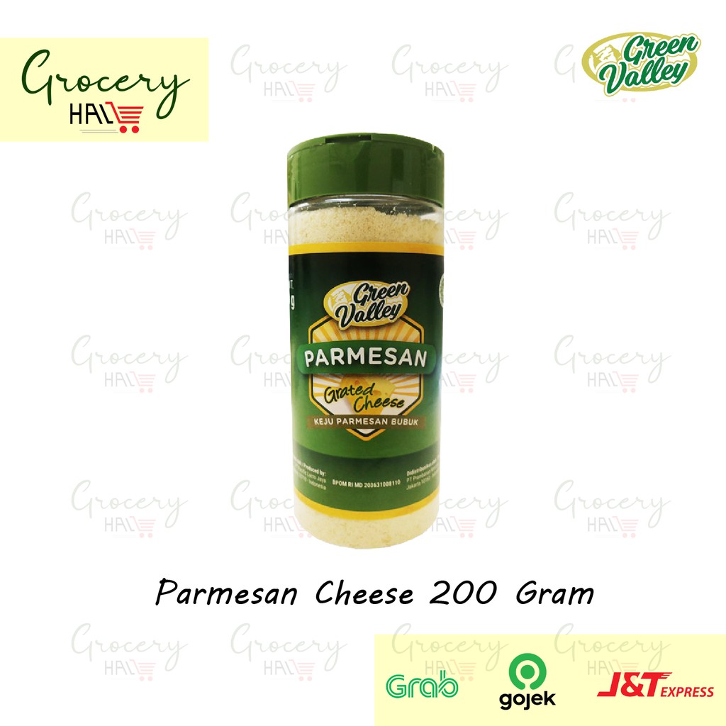 GREEN VALLEY PARMESAN GRATED PARMESAN CHEESE 200 GRAM (LAMESAN CHEESE ...