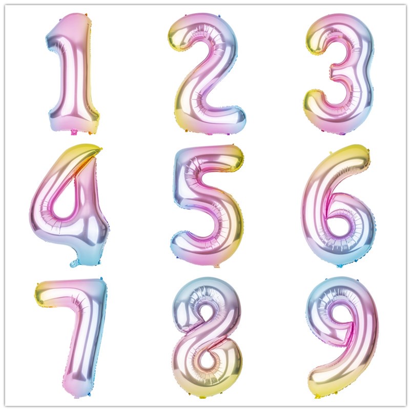 40 inch Gradient Large Numbers jumbo Birthday Party Decorations Helium ...