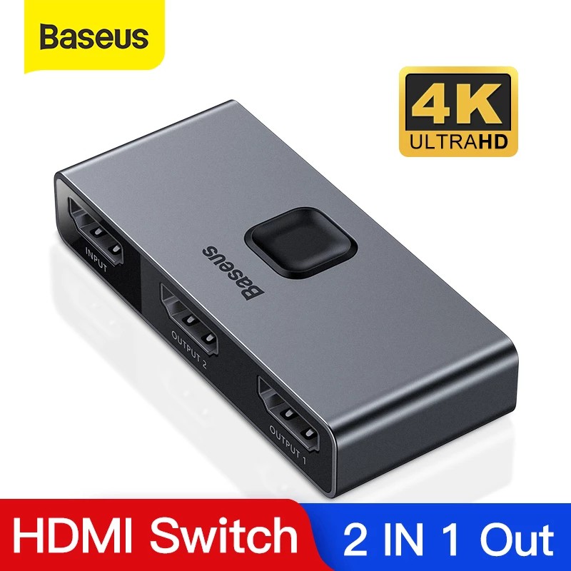 Baseus HDMI Splitter 4K 60Hz Bi-Direction HDMI Switch 1x2/2x1 HDR HDMI ...