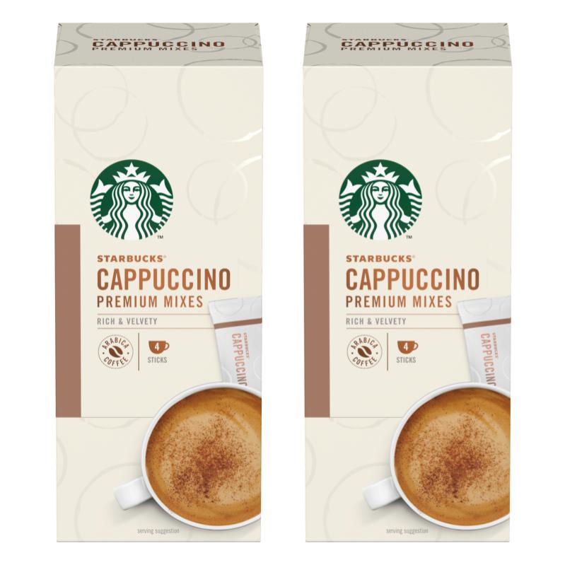 [Bundle of 2] Starbucks Cappuccino Premium Coffee Mix (3in1) Sticks 4 x ...