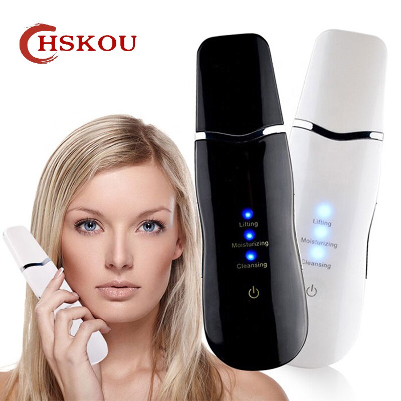 HSkou Ultrasonic Skin Scrubber Deep Face Cleaning Machine Peeling ...