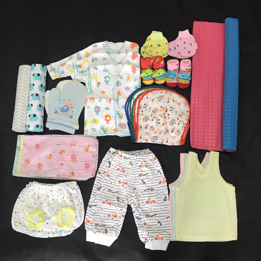 New Born Baby Economic Set (Economical Newborn Baby Package) | Shopee ...