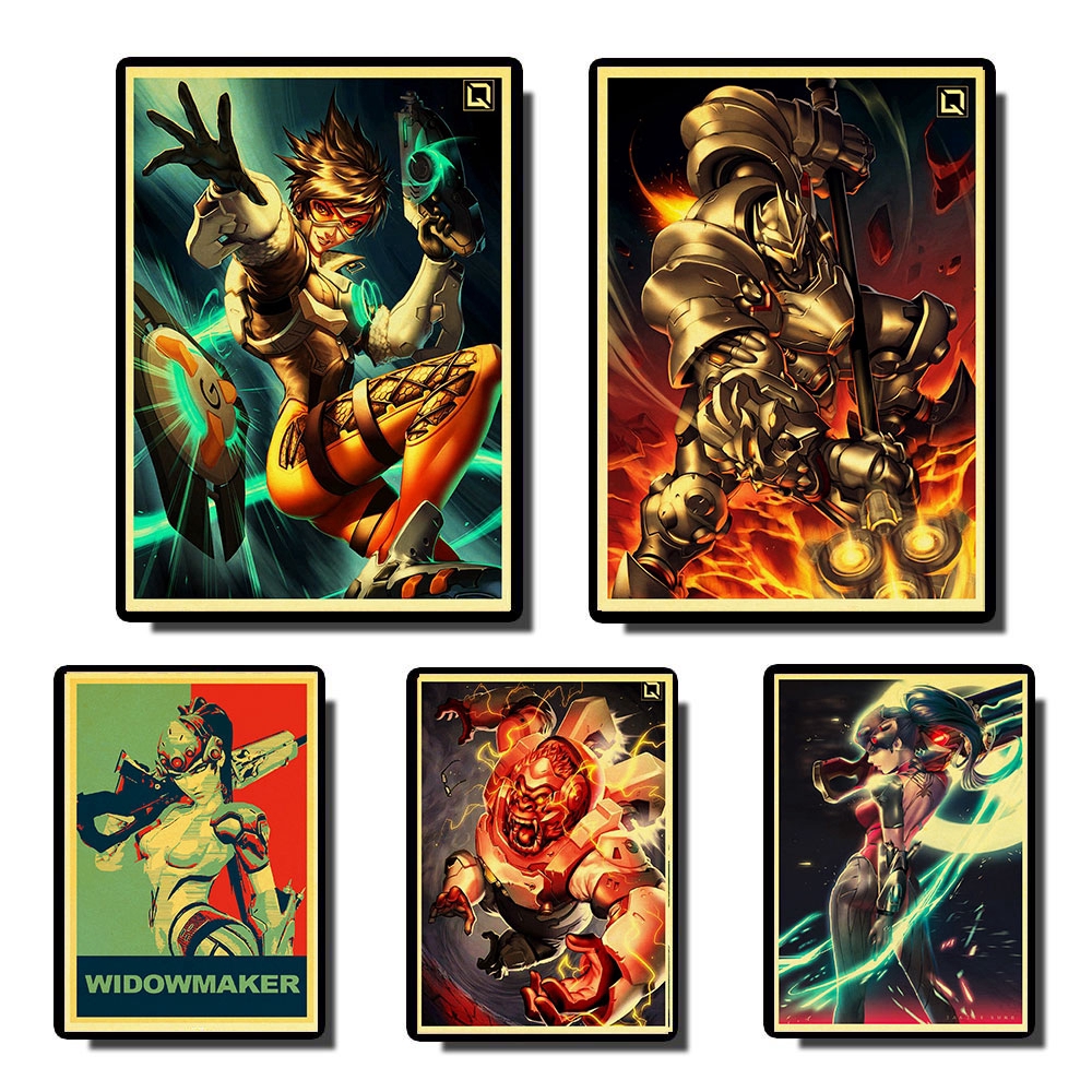 Game Poster Overwatch widowmaker retro poster kraft paper poster home ...