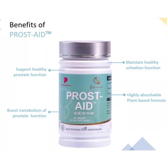 QN Wellness PROST-AID™ 全能前列康™ (60 Tablets) Vegan (LATEST STOCK NEW ...