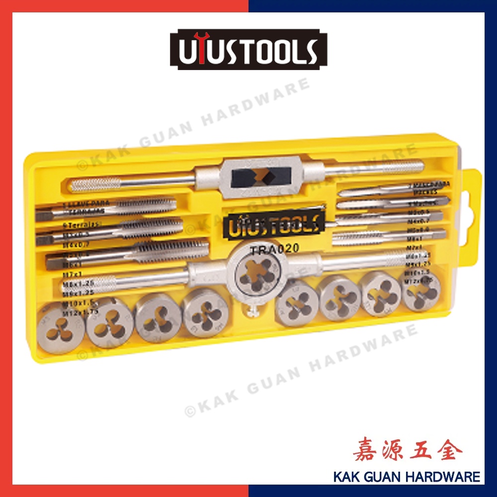 UYUSTOOLS TRA020 20PC TAP & DIES SET (PLASTC BOX) | Shopee Singapore