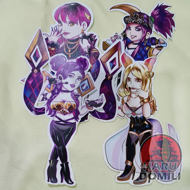 League of Legends KDA Die Cut Character Label Sticker Collection ...