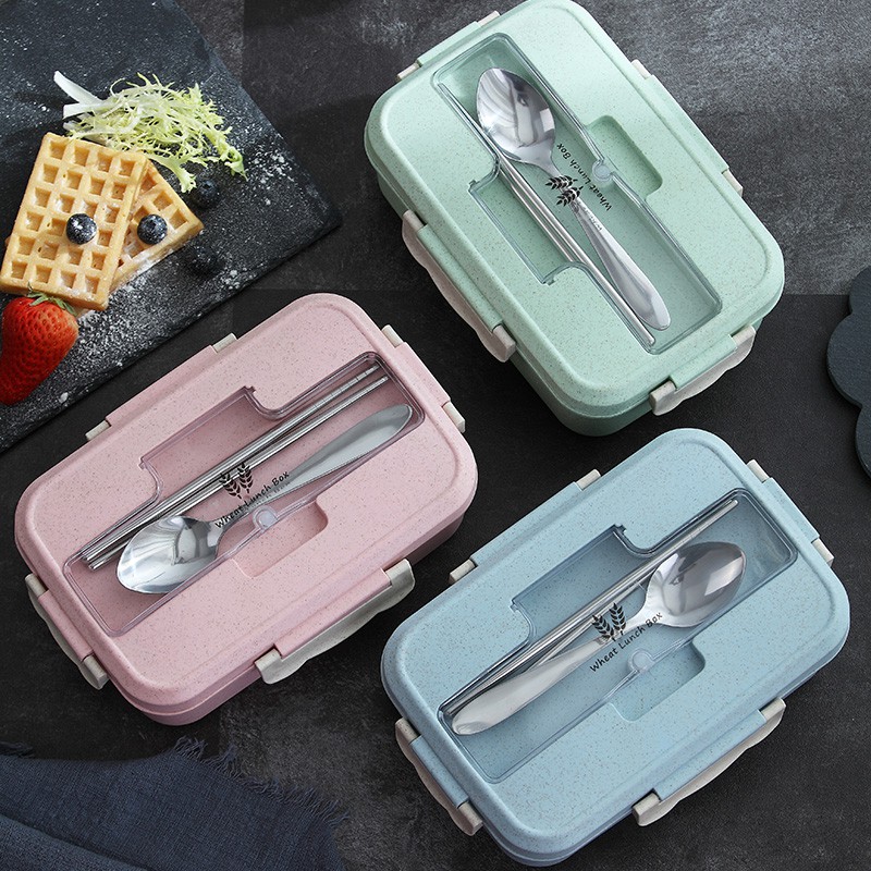 Wheat straw lunch box Wheat Straw Bento Microwave Bento Lunch Box ...
