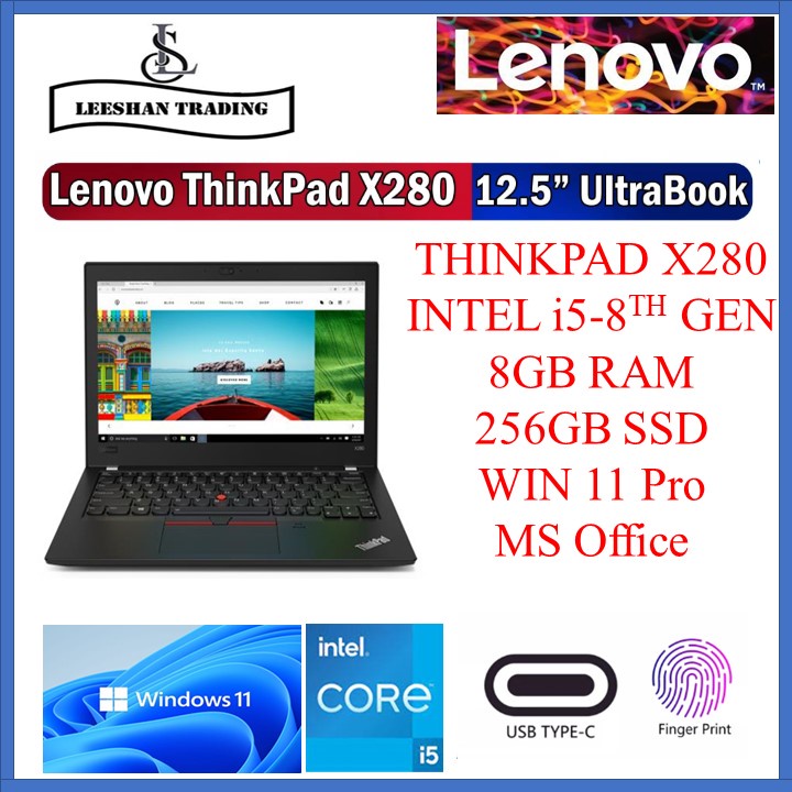LENOVO THINKPAD X280 Intel core i5-8350U 8th Gen /8GB DDR4 RAM/256GB ...