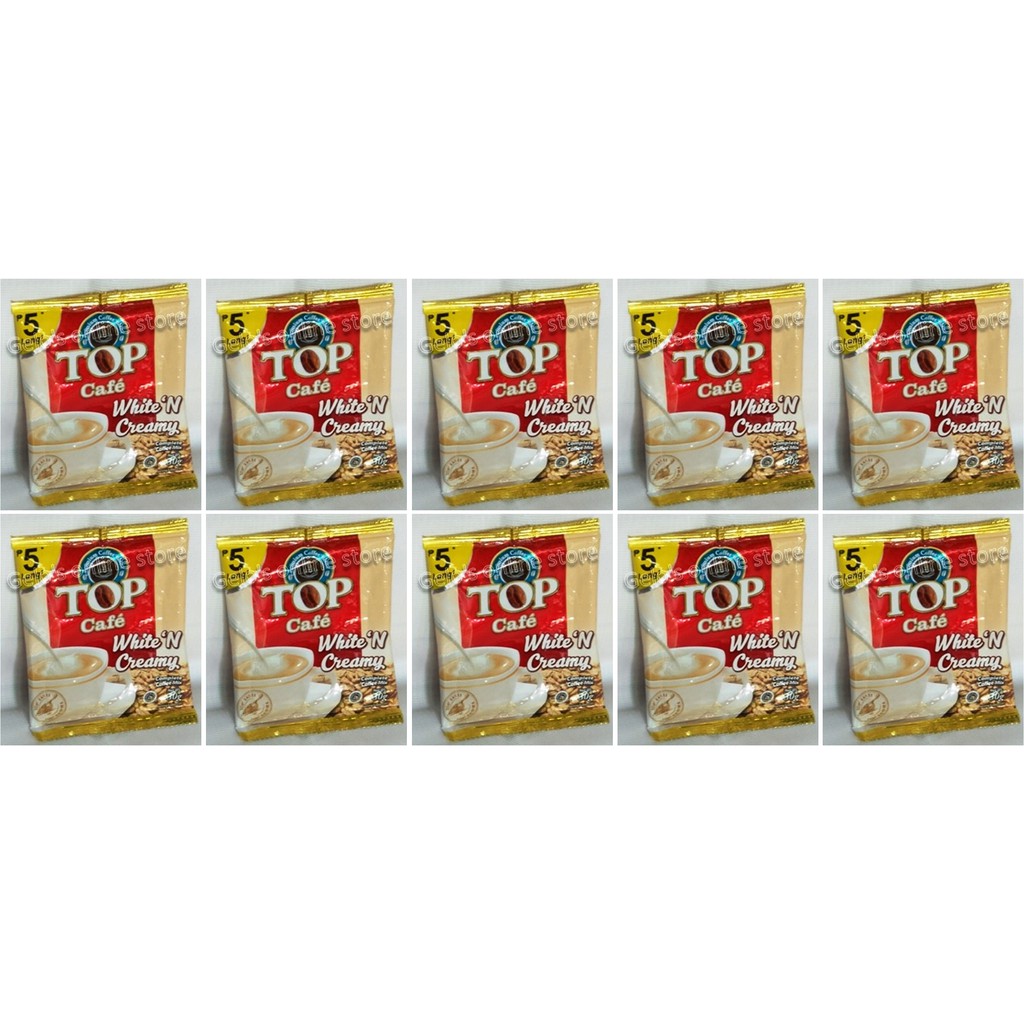 Top Cafe' White and Creamy Complete Coffee Mix (10 sachets) | Shopee ...