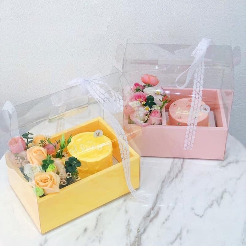 Mica Box With Pink Bottom Handle (15x26x28cm) | Shopee Singapore