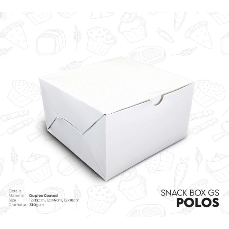 Contains 50 boxes of laminated plain white snack boxes, uk 12x12 ...