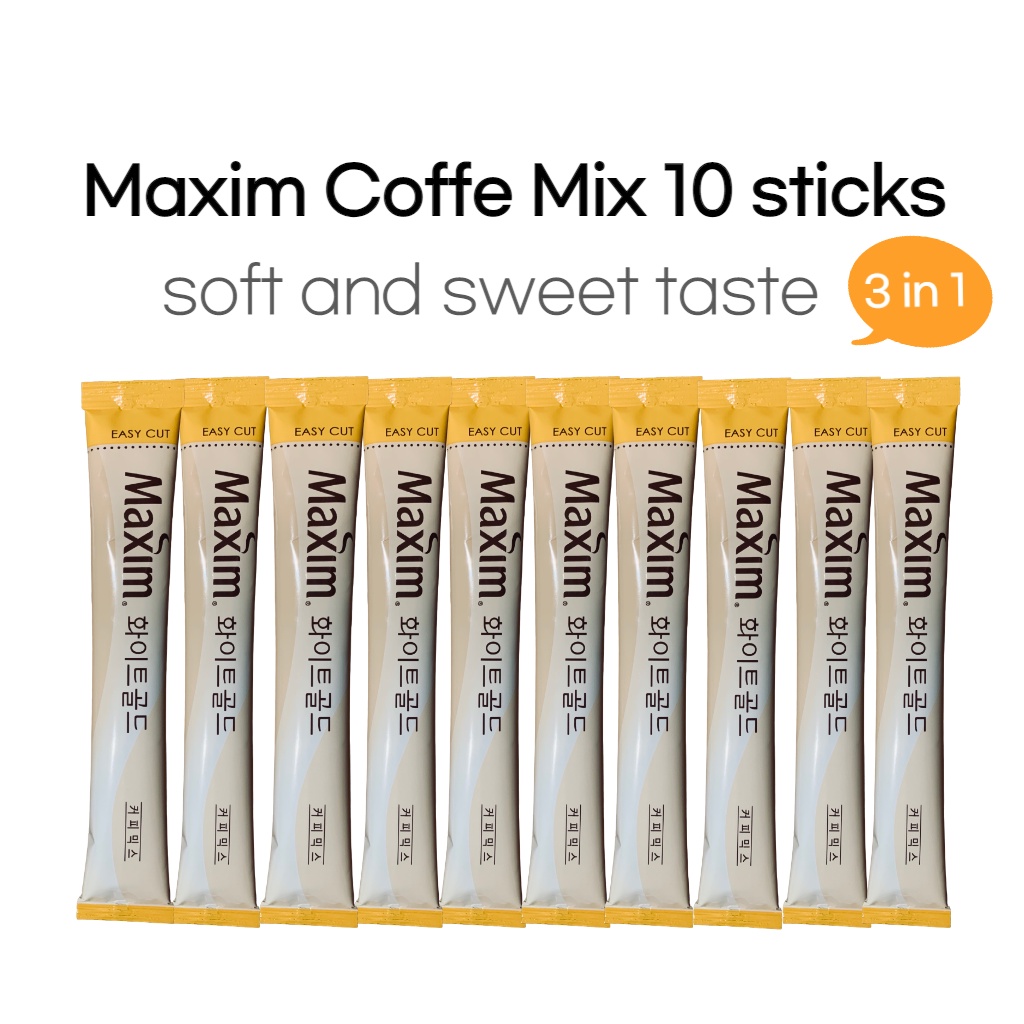 Maxim White Gold Coffee Mix 3 in 1 Instant Coffee 10 Sachets | Shopee ...