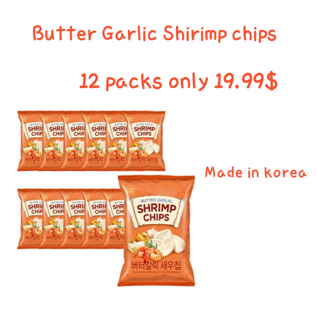 😊Korean Snack😊Butter Garlic Shrimp chip /Shrimp snack/Delicious snack ...