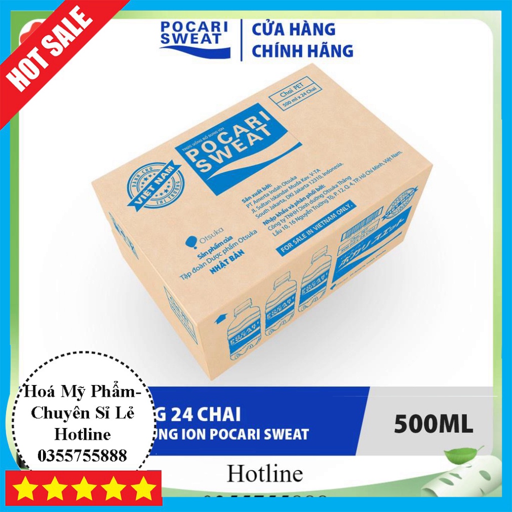 Carton of 24 bottles of Pocari Sweat ion upgrade drink (500ml / bottle ...