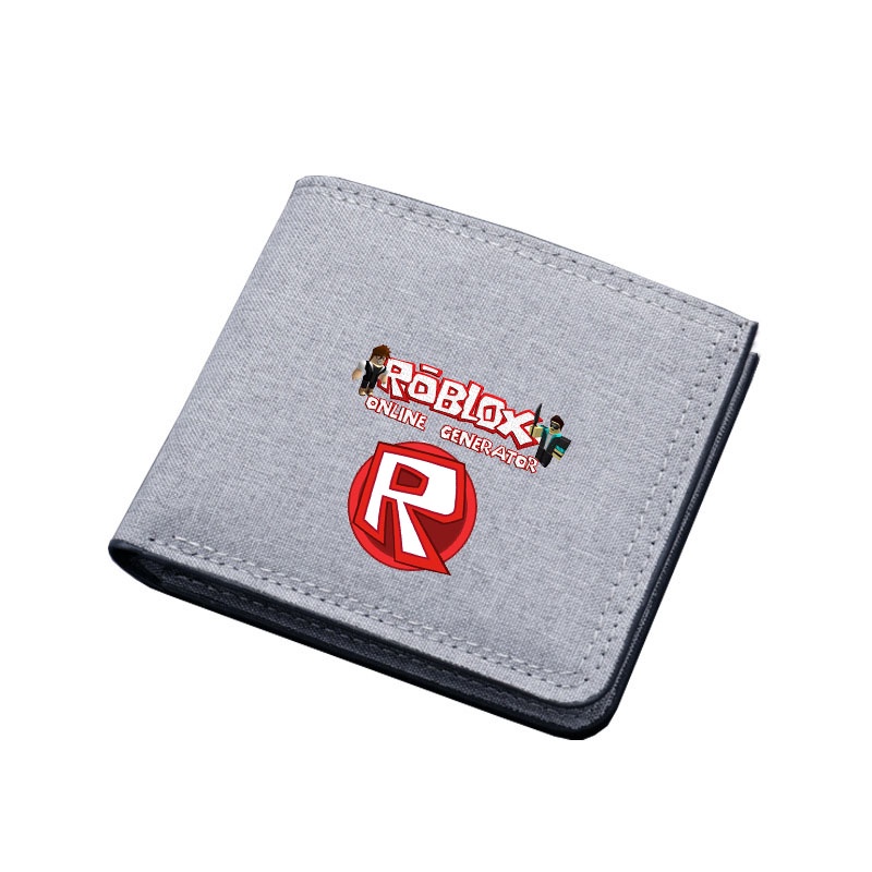 Roblox kids Wallet Roblox Printed Bifold Wallet Boy Canvas Coin Purse ...