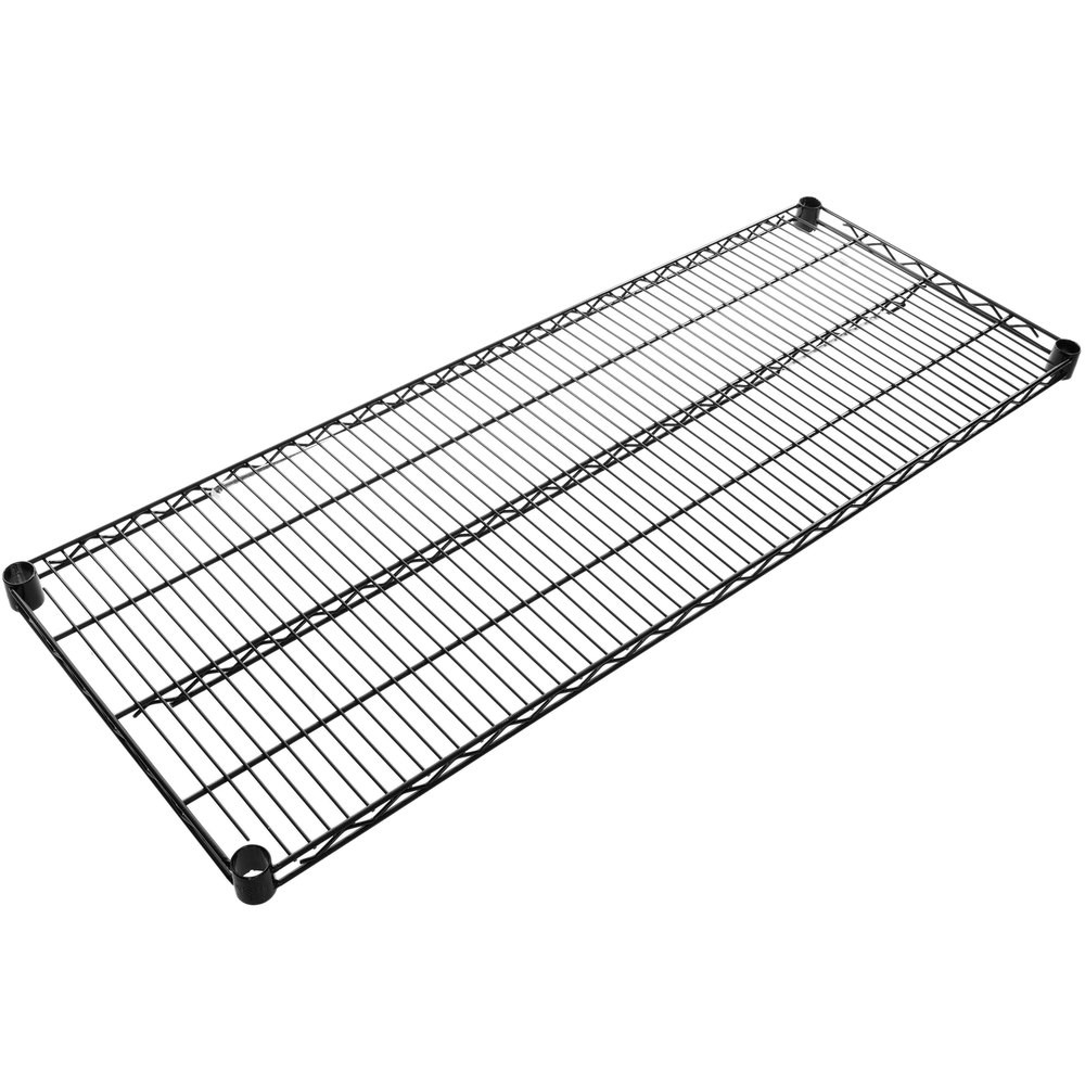 1 tier only) Super Heavy Duty Black wire shelving tier (plastic clips ...