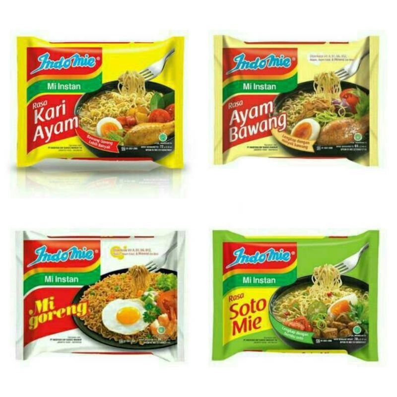 Indomie Fried, indomie soto, indomie Curry, indomie Chicken Onion ...