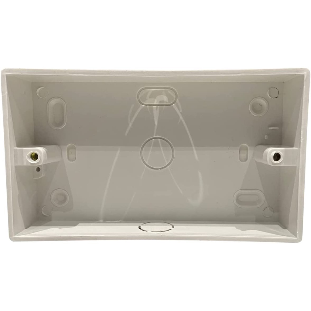 5 x Surface Mounted 25mm Back Box Wall Pattress Double 2 Gang ...