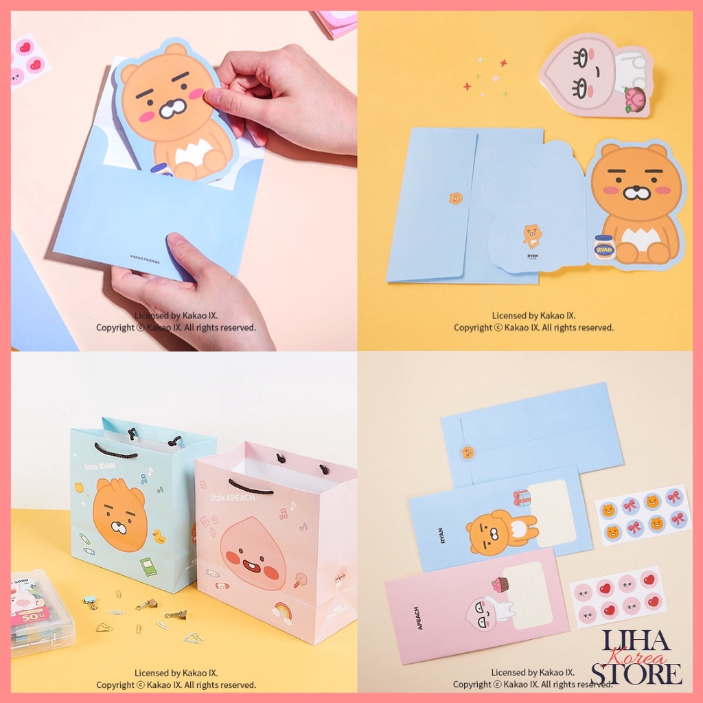 Kakao Friends Little Friends Letter Stationery envelope / Ryan Card ...