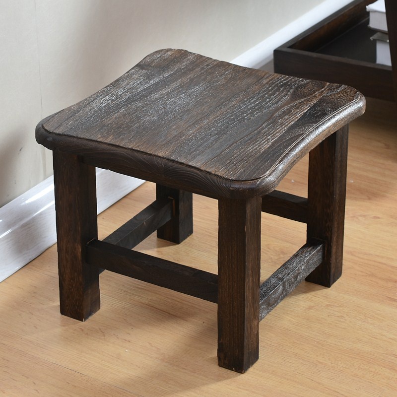 Small Stool Solid Wood Creative Modern Chinese Style Square Stool Adult ...