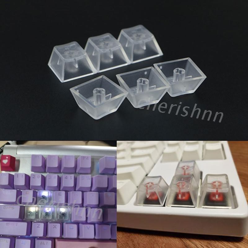 chin 10Pcs Transparent ABS Keycaps Mechanical keyboard Matte Backlit ...