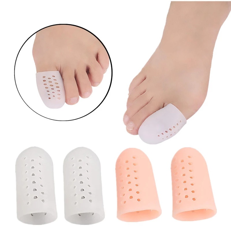 2Pcs/Pair Finger Toe Protector Silicone Gel Cover Cap Pain Relief,Foot ...