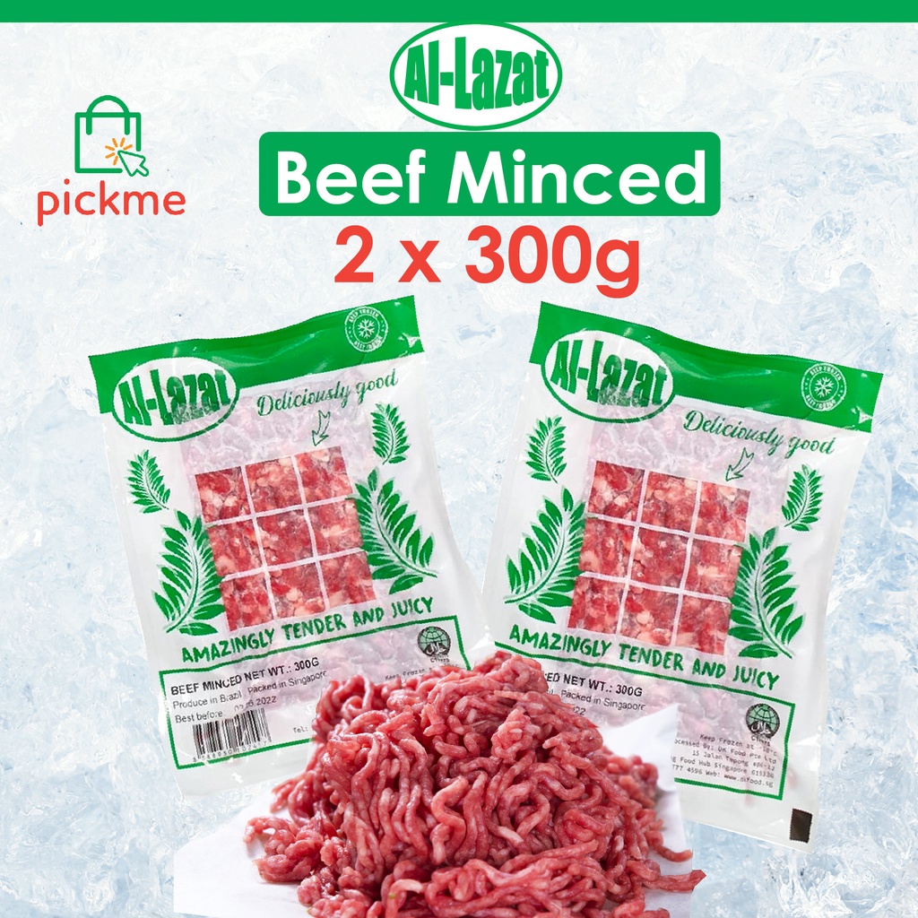 [Bundle of 2] Al-Lazat Beef Minced [300g X 2] Halal - Frozen | Shopee ...