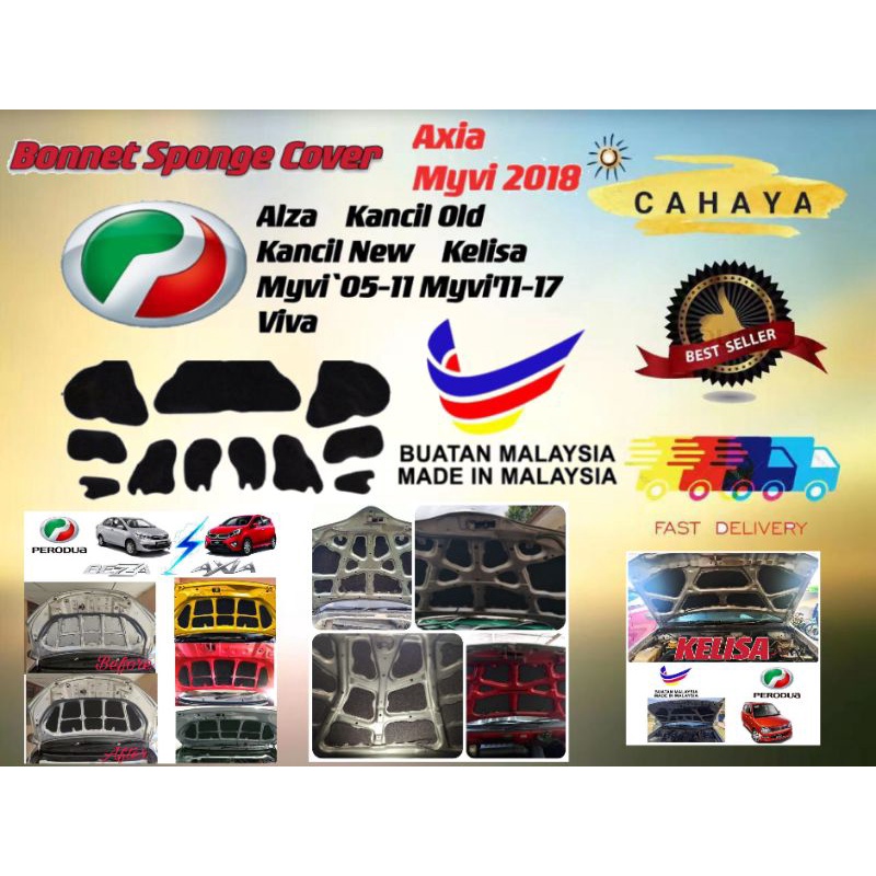 PERODUA Alza/Axia/Viva/Kelisa/Kancil/Myvi/Bezza Engine Hood Bonnet ...