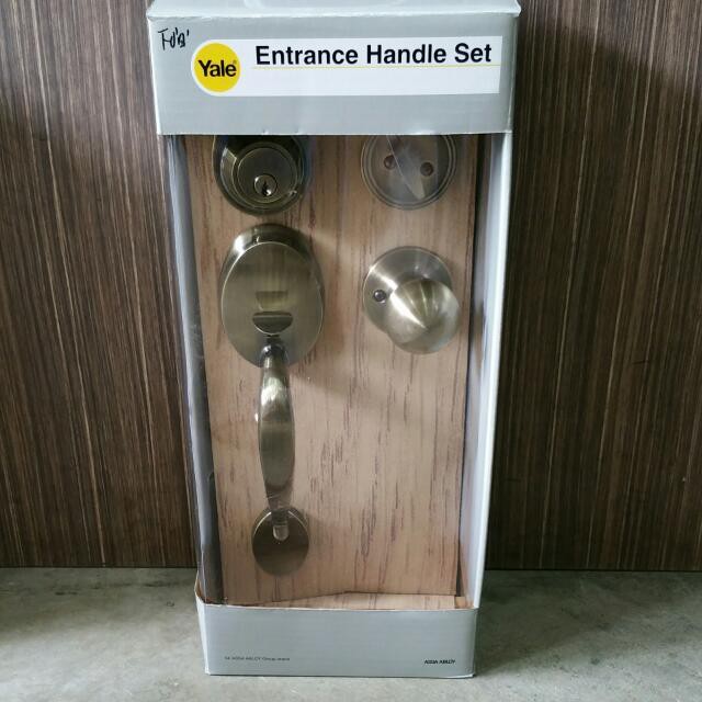 YALE Security Entrance Main Door LockSet (Stainless Steel Antique ...