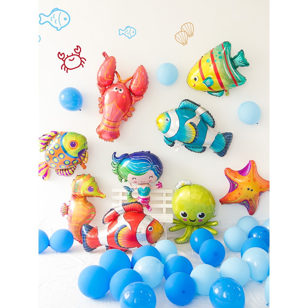 Under the sea animal balloon Baby birthday party decoration balloons ...