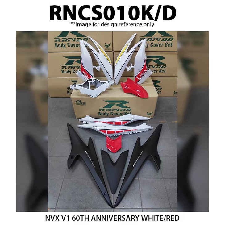 Cover Set Rapido NVX V1 V2 Yamaha 60th Anniversary White Red NVX155 ...