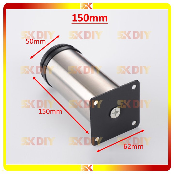 Modern BLACK & SILVER Stainless Steel Leg Furniture Cabinet Closet Feet ...