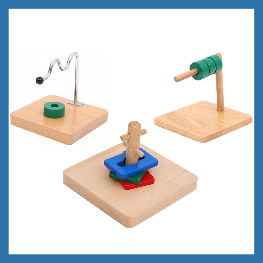 Montessori Infant Wooden Educational, Sensory Toy (Horizontal Dowel ...