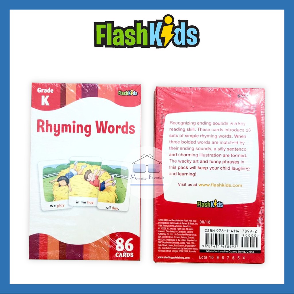 (Rhyming Words) Flash Kids English Flash Cards Early Childhood ...